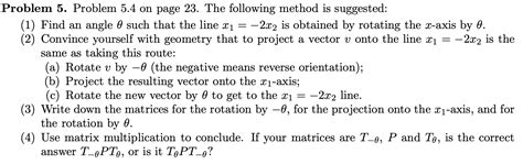Solved Find The Matrix Of The Orthogonal Projection In Chegg