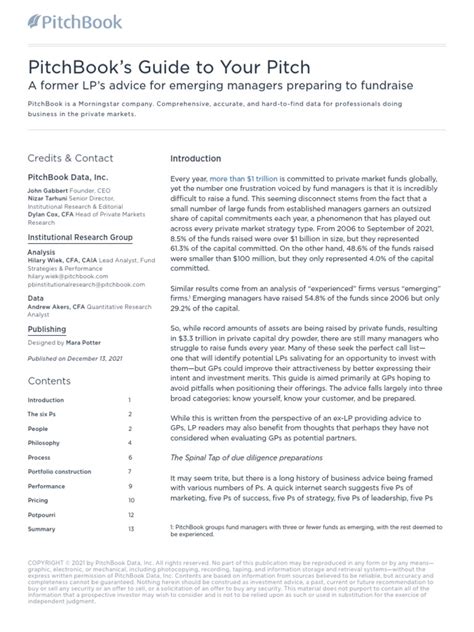 Pitchbook Analyst Note Pitchbook S Guide To Your Pitch Pdf Investing Venture Capital Pitchbook Analyst Note Pitchbook S Guide To Your Pitch Pdf Investing Venture Capital