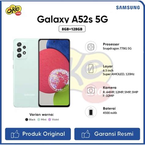 Jual Samsung Galaxy A52S 5G Smartphone 8GB 128GB Indonesia Shopee Indonesia