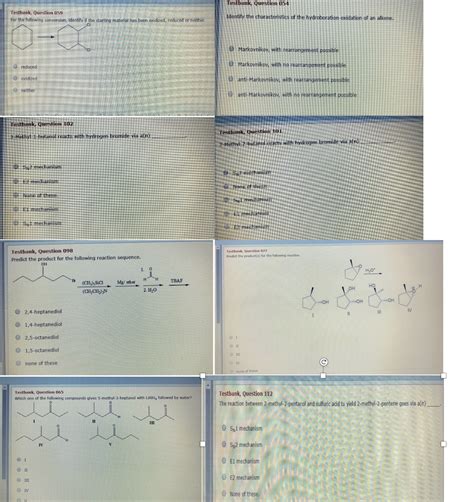 Solved Testbank Question 050 Predict The Product For The