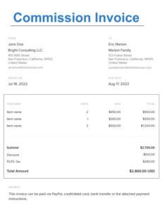 Invoice Templates Free Word Templates