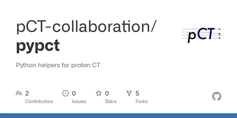 Github Pct Collaborationpypct Python Helpers For Proton Ct