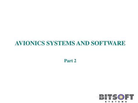 ppt avionics systems and software part 2 powerpoint presentation