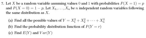 Solved Let X Be A Random Variable Assuming Values And Chegg
