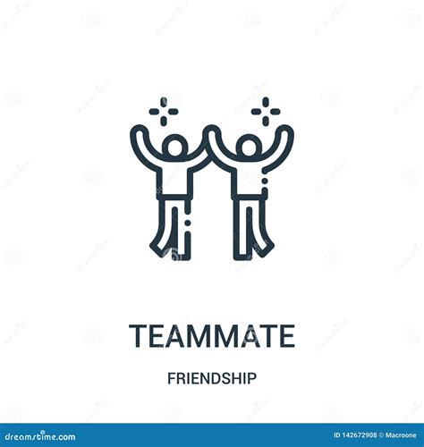 Teammate Icon Vector From Friendship Collection Thin Line Teammate