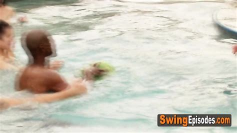 Hot Swinger Pool Party Ended Up In A Softcore Orgy In The Red Room