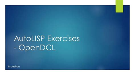 AutoLISP - OpenDCL, Tutorial 01 - YouTube