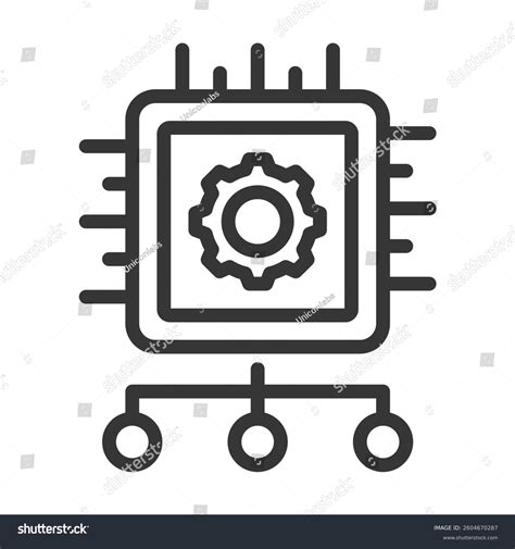 Ai Algorithm Outline Icon Vector Illustration Stock Vector Royalty Free 2604670287 Shutterstock