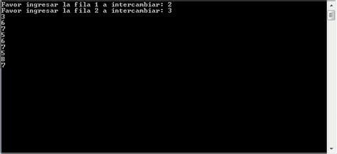 Arrays Python Intercambiar Filas Matriz