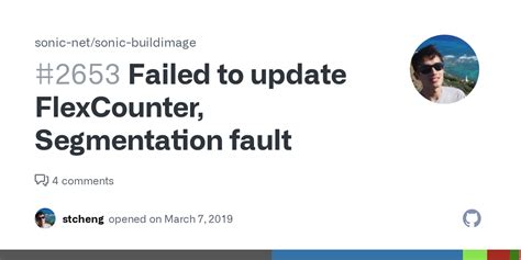 Failed To Update FlexCounter Segmentation Fault Issue Sonic Net Sonic Buildimage GitHub