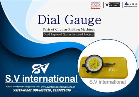 Stainless Steel Dial Guage Dial Indicator For Circular Knitting
