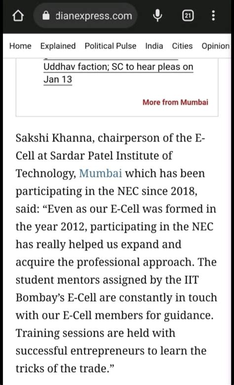 Sakshi Khanna On Linkedin Featured In Talking About