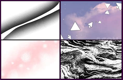 31종 웹툰 효과선과 감정 효과 배경 브러쉬 세트