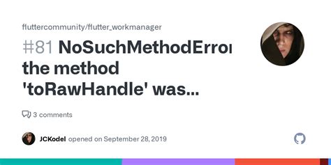 NoSuchMethodError The Method ToRawHandle Was Called On Null Issue