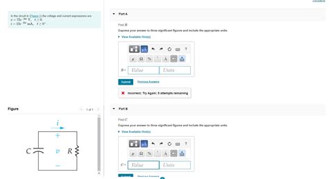 Solved Constants Part A In The Circuit In Figure The Chegg Com