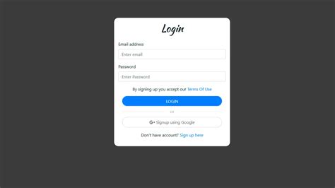 Bootstrap Login Forms Simple Login Signup Form With Validation