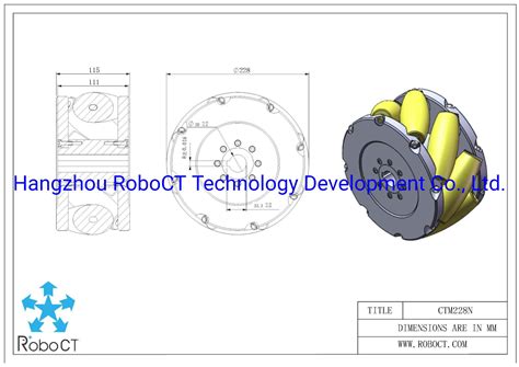 9 Inch Indsturial Heavy Duty Mecanum Wheel Mobile Robot Mecanum Wheel
