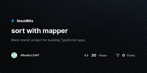sort with mapper stackblitz