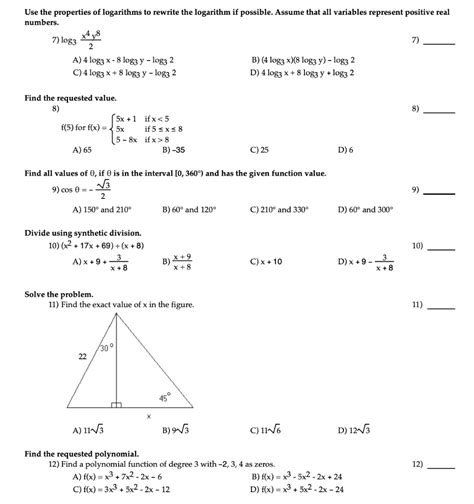 Solved Use The Properties Of Logarithms To Rewrite The