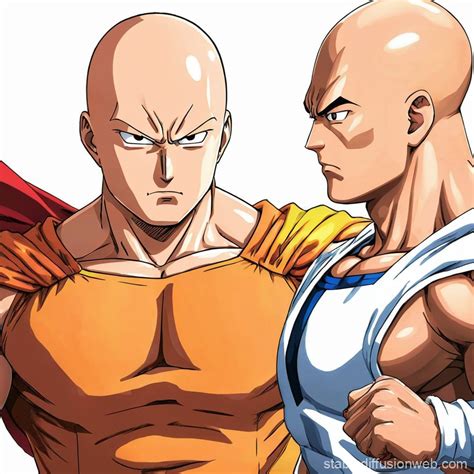 Art Saitama vs Goku | Stable Diffusion Online