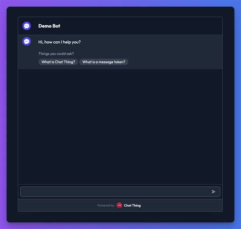 quickstart guide chat thing documentation
