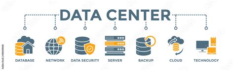 Data Center Banner Web Icon Vector Illustration Concept With Icon Of Database Network Data