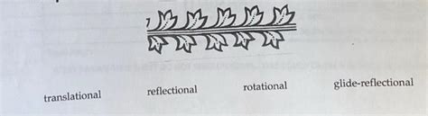 Solved 2 M 四 Reflectional Rotational Glide Reflectional