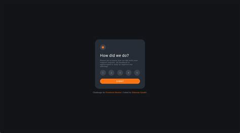 Frontend Mentor Interactive Rating Component Using Html Css And