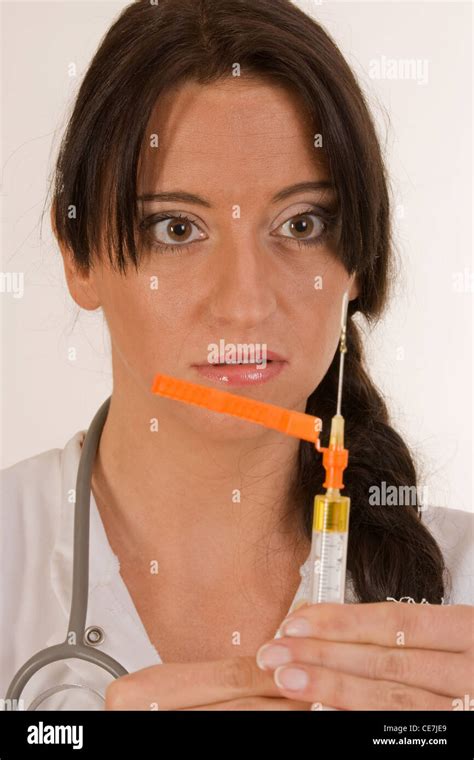 Doctor And The Syringe Stock Photo Alamy