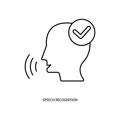 Speech Recognition Concept Line Icon Simple Element Illustration Speech Recognition Concept