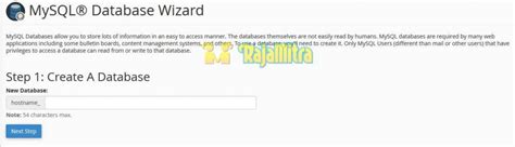 Cara Membuat Database Mysql Di Cpanel Rajamitra Hosting