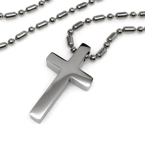 Mens Stainless Steel Cross Necklace Amazon At Carolann Ness Blog