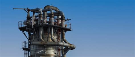 석유 정유 배럴 탱크 석유화학공장 공장 화학 산업 석유 및 가스 석유 화학 산업 많은 기름 저장 탱크 및 파이프라인 강철 생태계 Pm25 건강 환경 프리미엄 사진