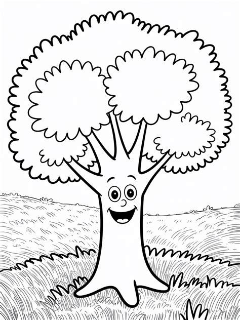 Treee Free Coloring Page