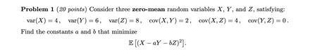 Solved Problem Points Consider Three Zero Mean Random Chegg