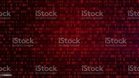 Abstract Red Background With Binary Code Malware Or Hack Attack Concept