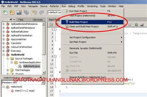Membuat Program Java Dengan Netbeans Hello World Gatotkaca Tulanglunak