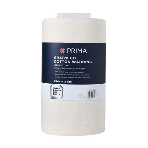 Prima Grab N Go Cotton Wadding Natural