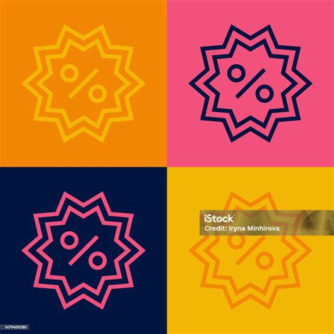 팝 아트 라인 할인 태그 아이콘 색상 배경에 격리 쇼핑 태그 기호입니다 특별 오퍼 사인 할인 쿠폰 기호 벡터 가격에 대한 스톡 벡터 아트 및 기타 이미지 Istock