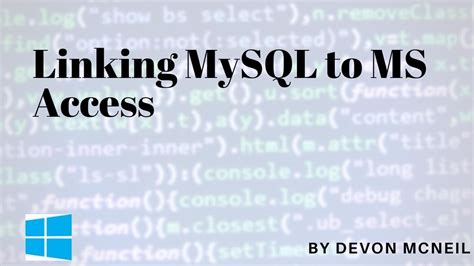 Linking Mysql To Ms Accessinstalling Wampserver And Odbc Youtube