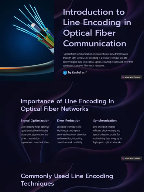 Introduction To Line Encoding In Optical Fiber Communication Pdf