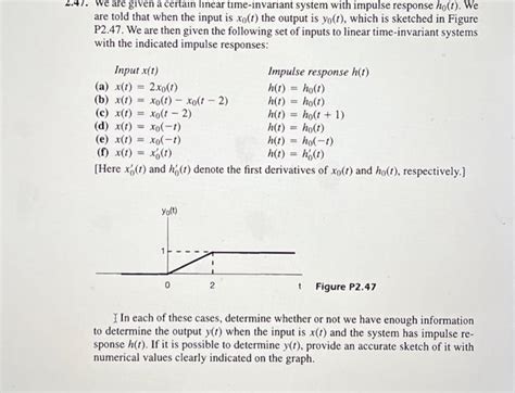 7 We Are Given A Certain Linear Time Invariant