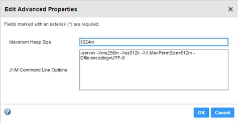 Setting The Maximum Heap Size Property