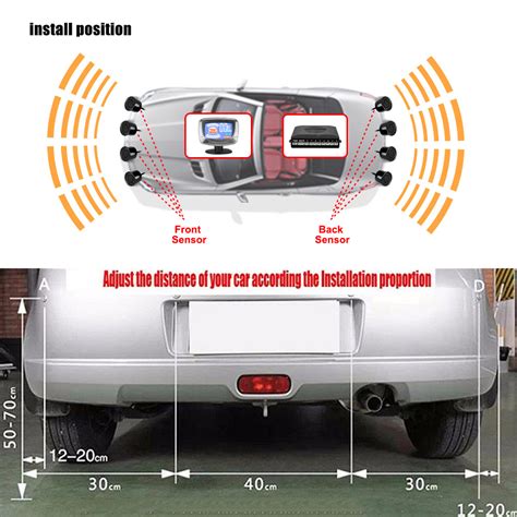 China Front Back Parking Sensor Kit 8 Sensors Rear Backup Sensors Parking Aid System China