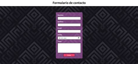 Creando Un Formulario De Contacto Con Las Etiquetas De Html5