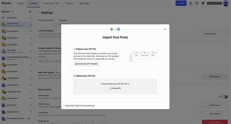 How To Upload Posts In Bulk To Buffer Buffer Help Center