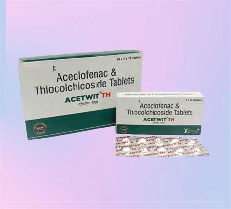 Acetwit Th Tab Al 10x1x10 Aceclofenac 100 Mg Thiocolchicoside 4 Mg
