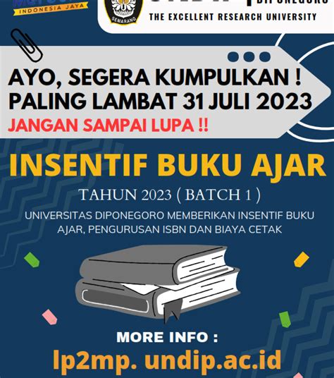 insentif buku ajar tahun 2023 batch 1 universitas diponegoro