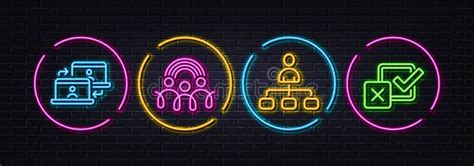Management Outsource Work And Inclusion Minimal Line Icons For Web Application Printing Neon