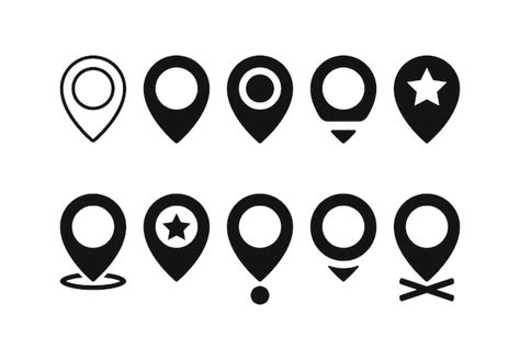 Premium Vector Set Of Map Pointers With Markers Locaton Pin Icon Symbols